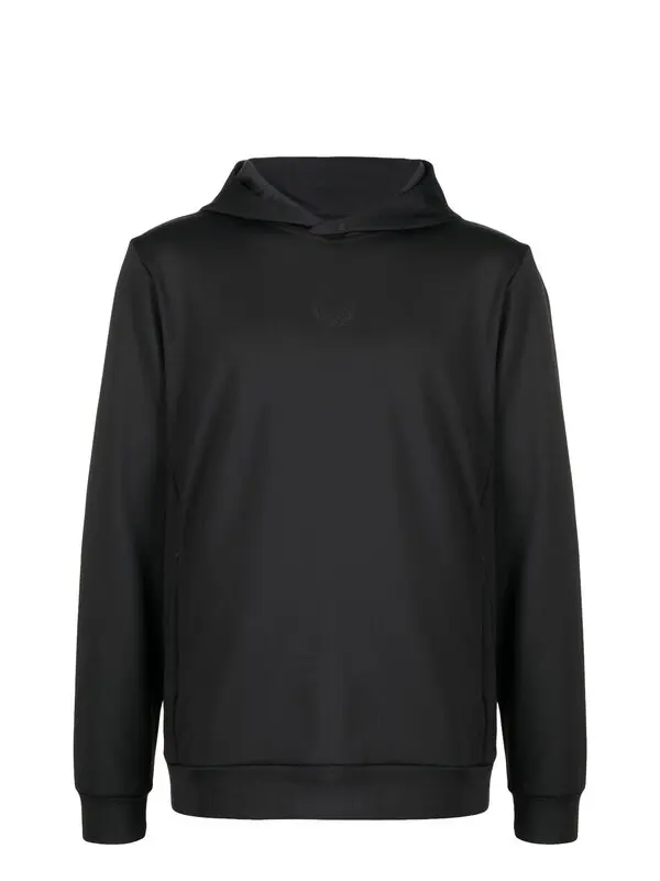 Castore Logo-print Long-sleeve Hoodie - Black