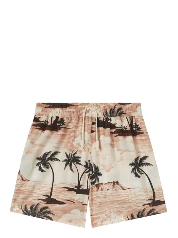 Palm Angels Dream Drawstring Swim Shorts - Neutrals