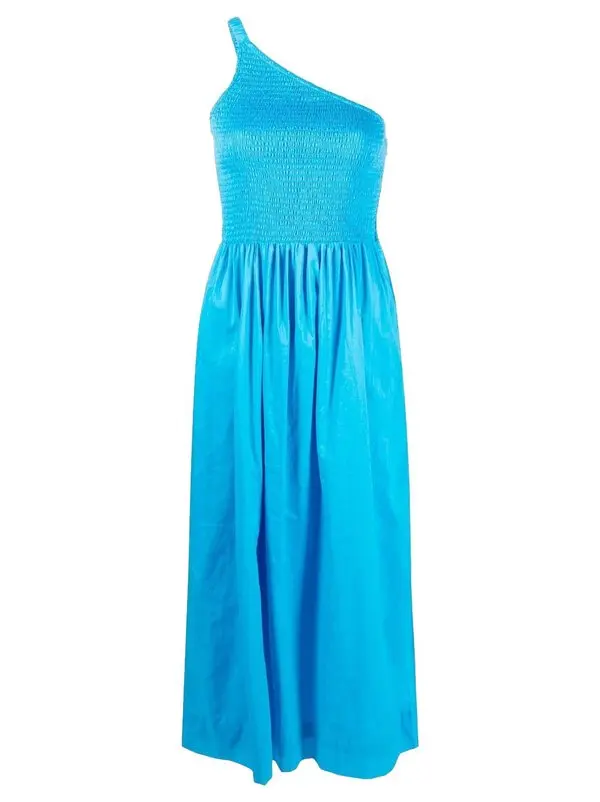Faithfull The Brand Khalani One-shoulder Midi Dress - Blue