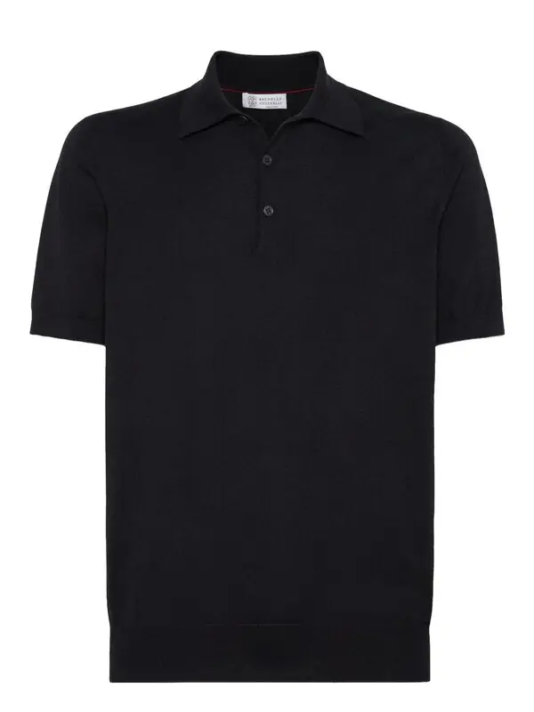 Brunello Cucinelli Cotton Polo Shirt - Black
