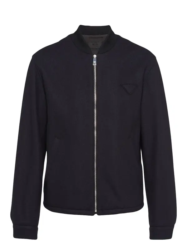 Prada Triangle-logo Blouson Jacket - Black