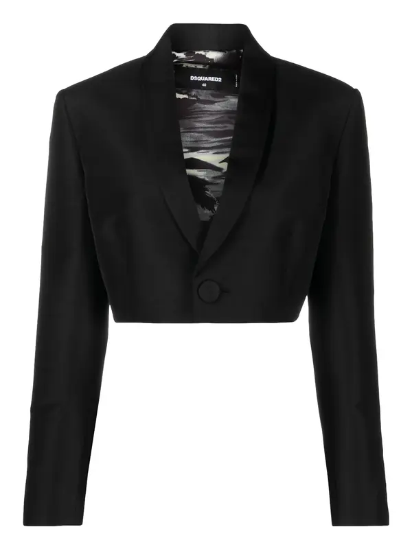 Dsquared2 Cropped Tailored Jacket - Black