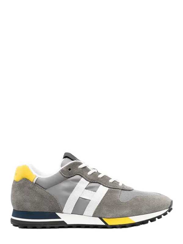 Hogan Panelled Suede Sneakers - Grey