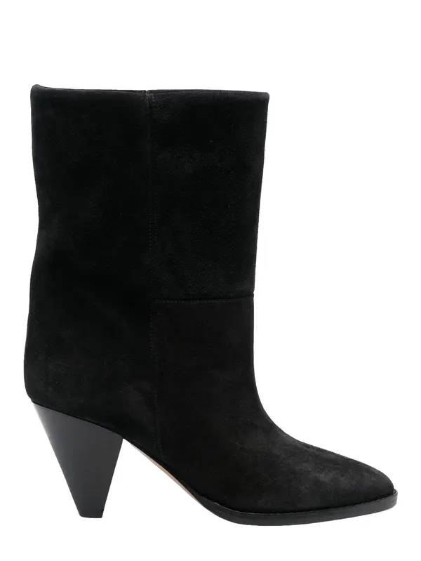 Isabel Marant 75mm Rouxa Suede Boots - Black