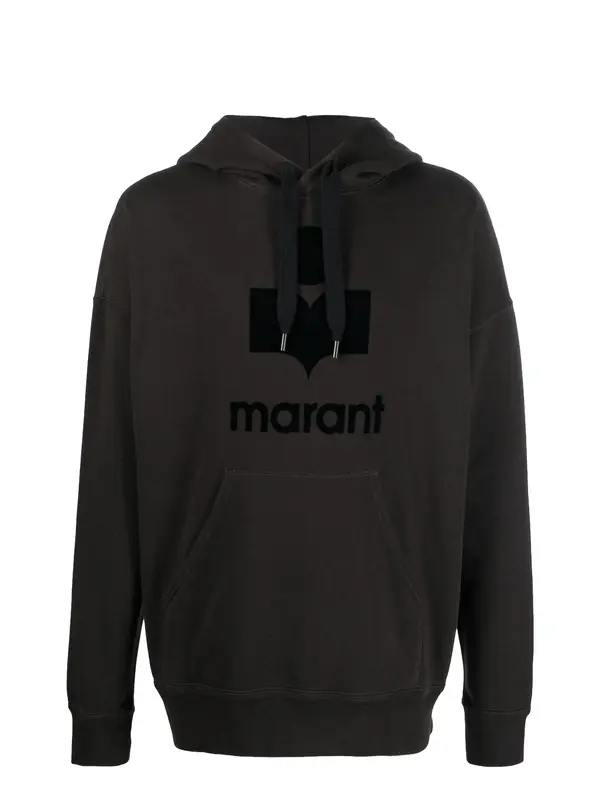 MARANT Logo-print Hoodie - Black