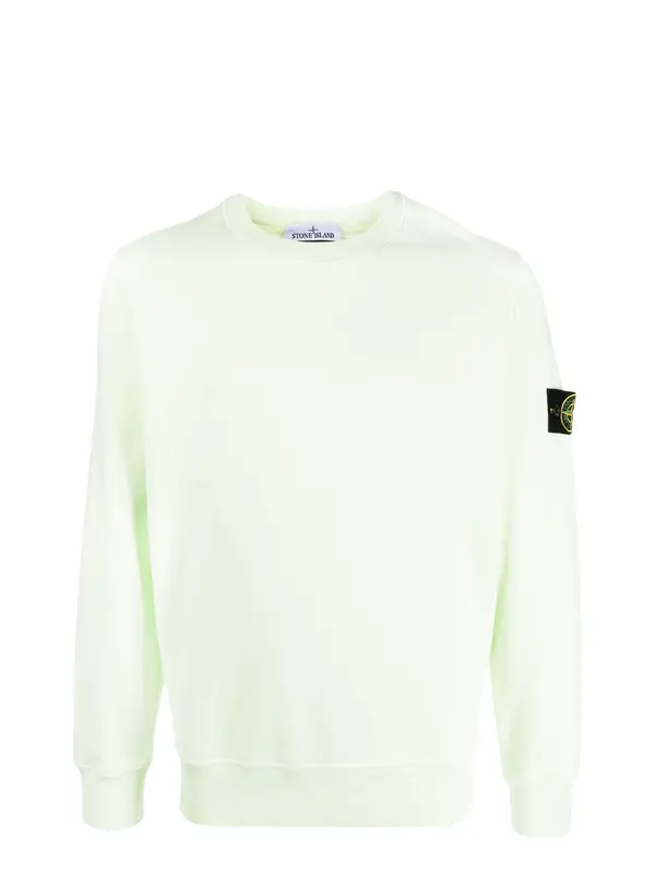 Stone Island Compass-patch Crew-neck Sweatshirt - Green