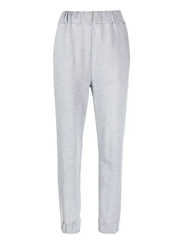 Fabiana Filippi Melange-effect Slim-cut Trousers - Grey