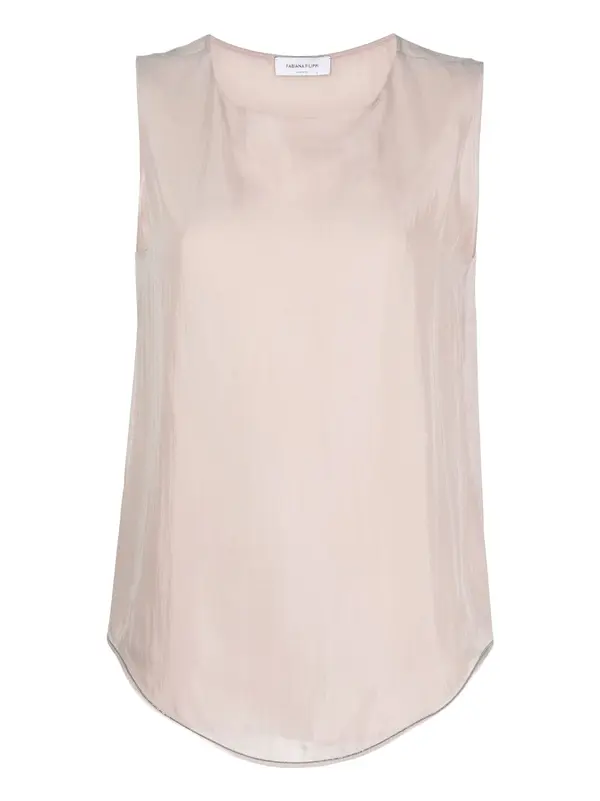 Fabiana Filippi Round-neck Sleeveless Top - Pink