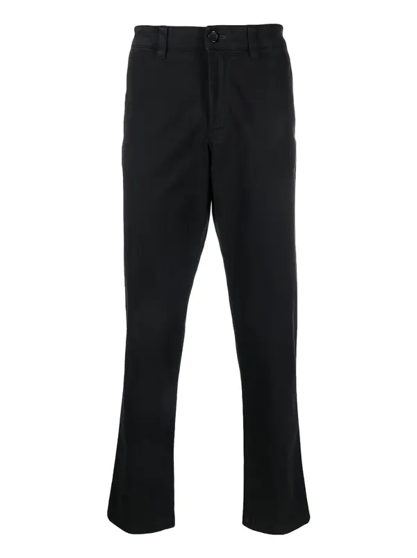Paul Smith Organic Cotton Straight-leg Trousers - Black