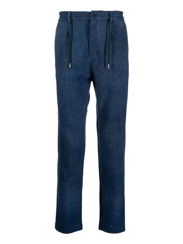 Avant Toi Drawstring Tapered Trousers - Blue