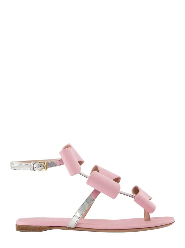 Giambattista Valli Bow-detail Flat Sandals - Pink