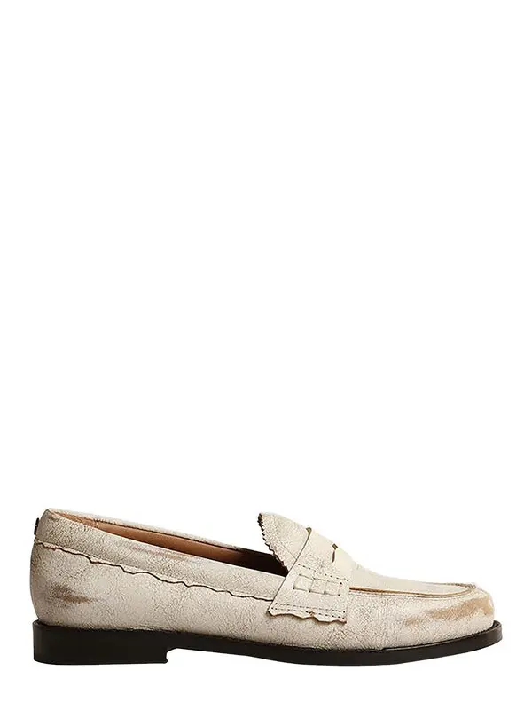 GOLDEN GOOSE Jerry Leather Slippers - White