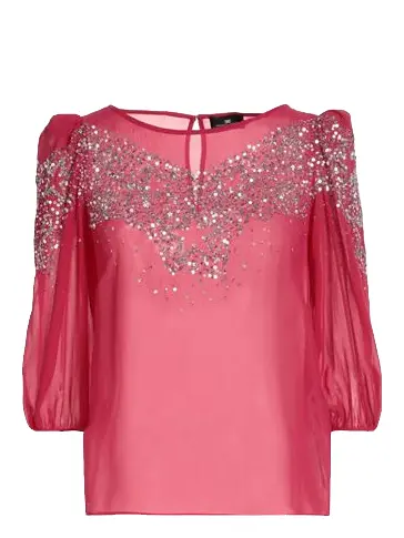 Elisabetta Franchi Crepe Top - Pink