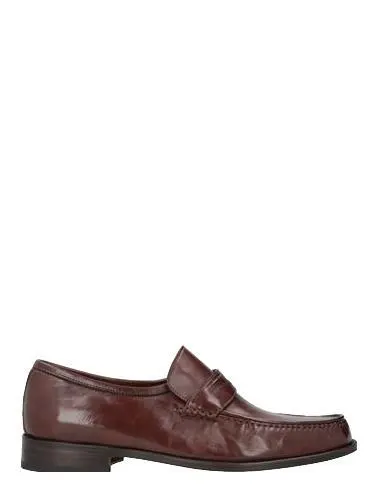 CALPIERRE Dark Leather Loafers - Brown