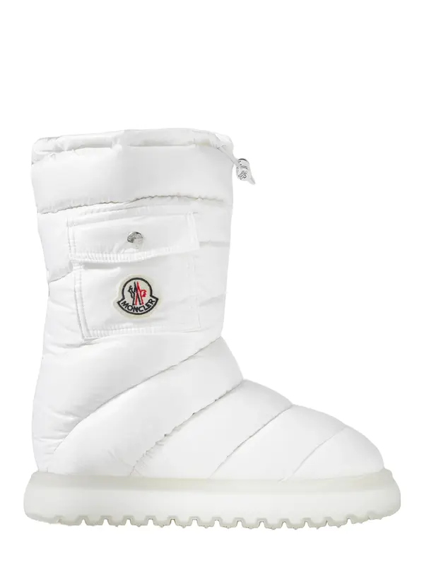 Moncler Gaia Quilted Boots - White
