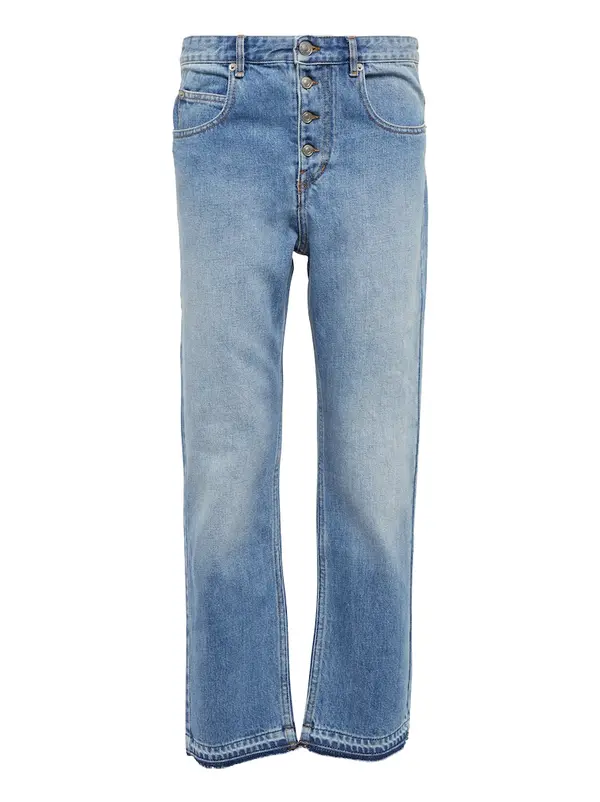 MARANT ETOILE Belden High-rise Slim-fit Pants - Blue