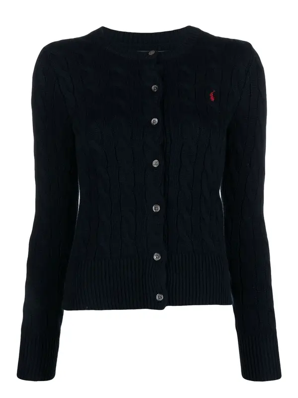 Polo Ralph Lauren Polo Pony Cable-knit Cardigan - Blue