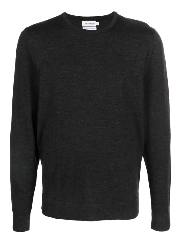 Calvin Klein Wool Crewneck Jumper - Black
