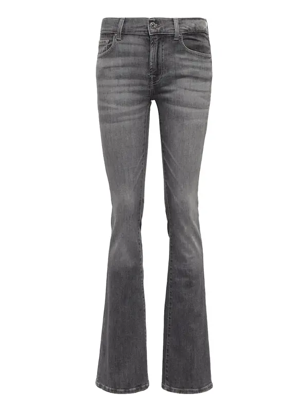 7 For All Mankind Mid-rise Bootcut Jeans - Grey