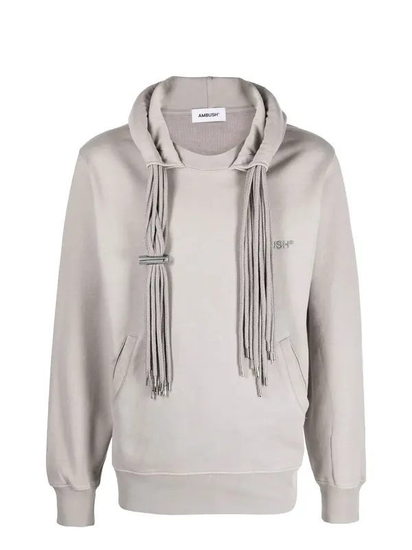 AMBUSH Multicord Drawstring Cotton Hoodie - Grey