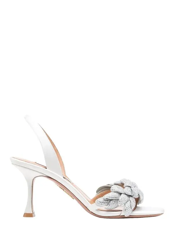 AQUAZZURA Galactic Flower 75mm Sandals - White