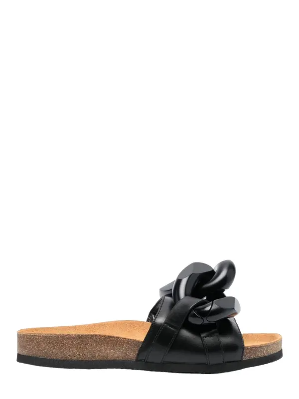 JW Anderson Chain-link Detail Slides - Black