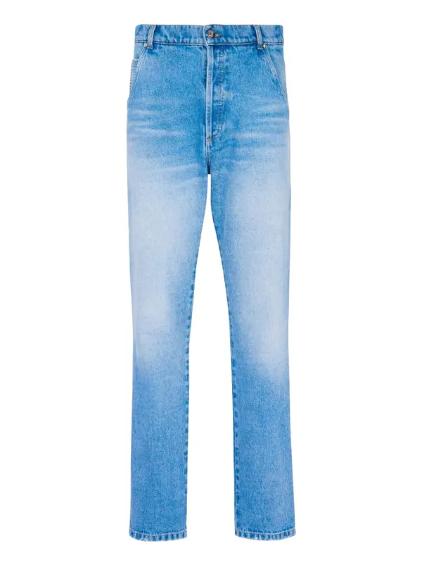 Balmain Low-rise Slim-fit Jeans - Blue