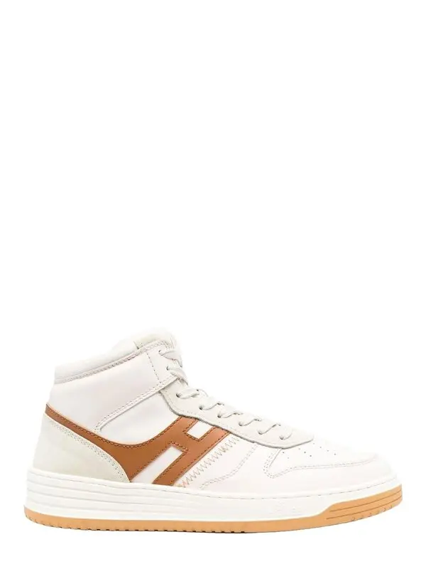 Hogan Panelled High-top Sneakers - Neutrals