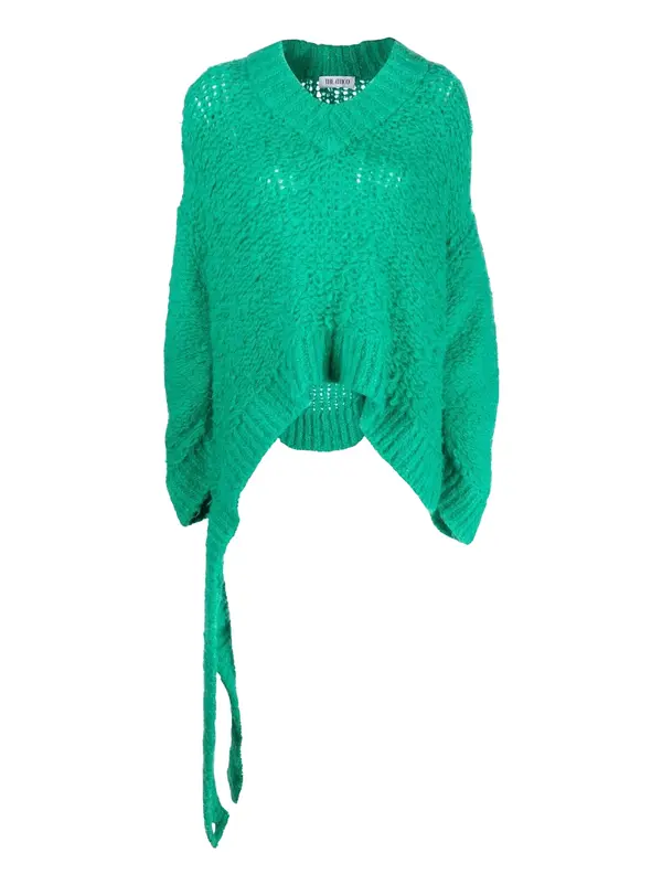 Attico Open-knit Jumper - Green