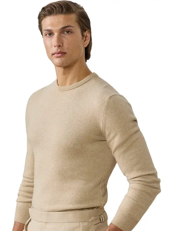 Ralph Lauren Cashmere Crewneck Sweater - Champagne Melange
