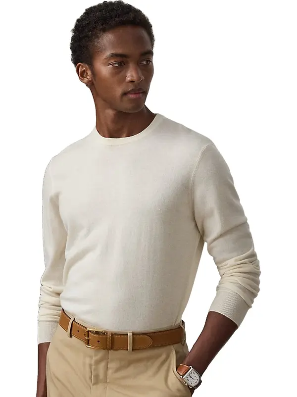 Ralph Lauren Cashmere Crewneck Sweater - Classic Cream