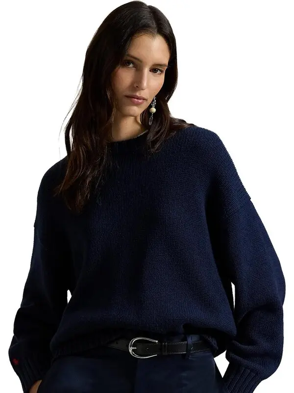 Ralph Lauren Cotton Crewneck Sweater - Hunter Navy