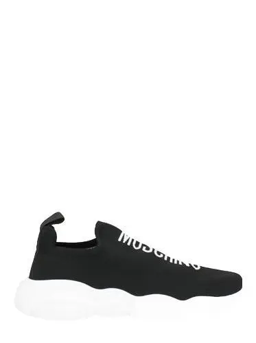 Moschino Sneakers" Knit Low-top Trainers With Rubber Sole - Black