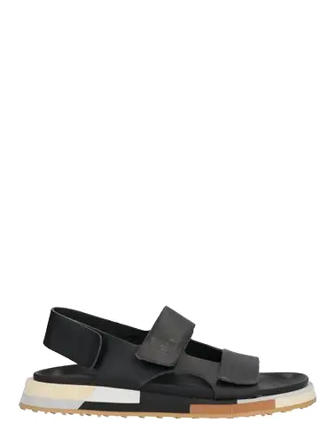 GHOUD VENICE Leather Ankle Strap Sandals - Black