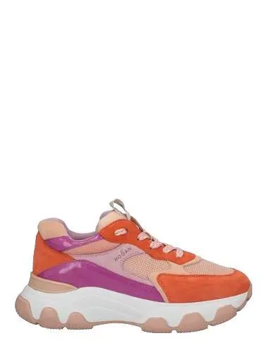 Hogan Leather And Textile Sneakers - Pink