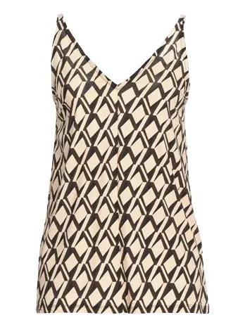 SIYU Geometric-print Top - Beige