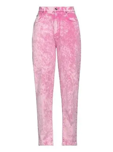Dolce & Gabbana Tapered Jeans With Leather Trims - Pink