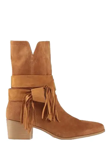 STELE Ankle Boots In Leather - Beige