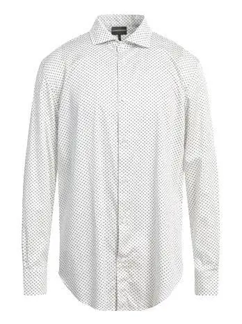 Emporio Armani Shirt Charcoal Size Cotton, Elastane - White