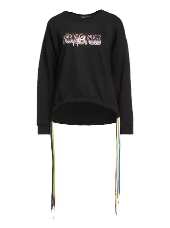 HAPPINESS Cotton Sweatshirt - Black