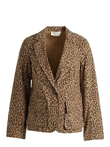 NILI LOTAN Leopard-print Blazer - Beige