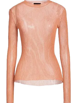 ROBERTO COLLINA Knitted Lamé Sweater - Orange