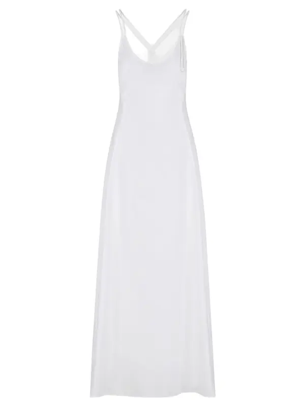Emporio Armani Cutout Column Maxi Dress - White