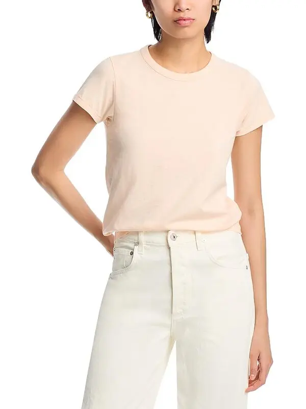 Rag & Bone The Slub Short Sleeve Tee - Peach