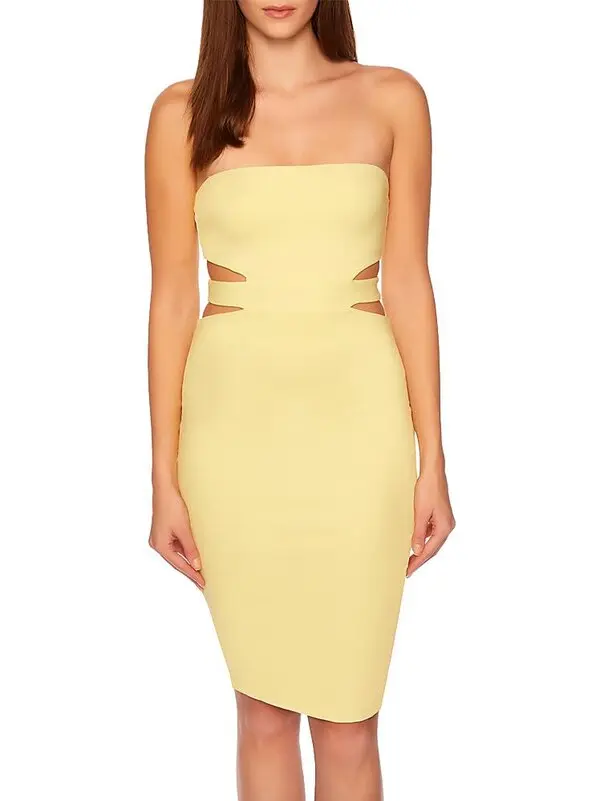 Susana Monaco Cutout Tube Dress - Pale Lime