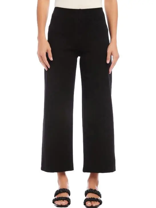 Fifteen Twenty High-waisted Cropped Wide-leg Pants - Black