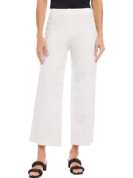 Fifteen Twenty High-waisted Cropped Wide-leg Pants - Off White