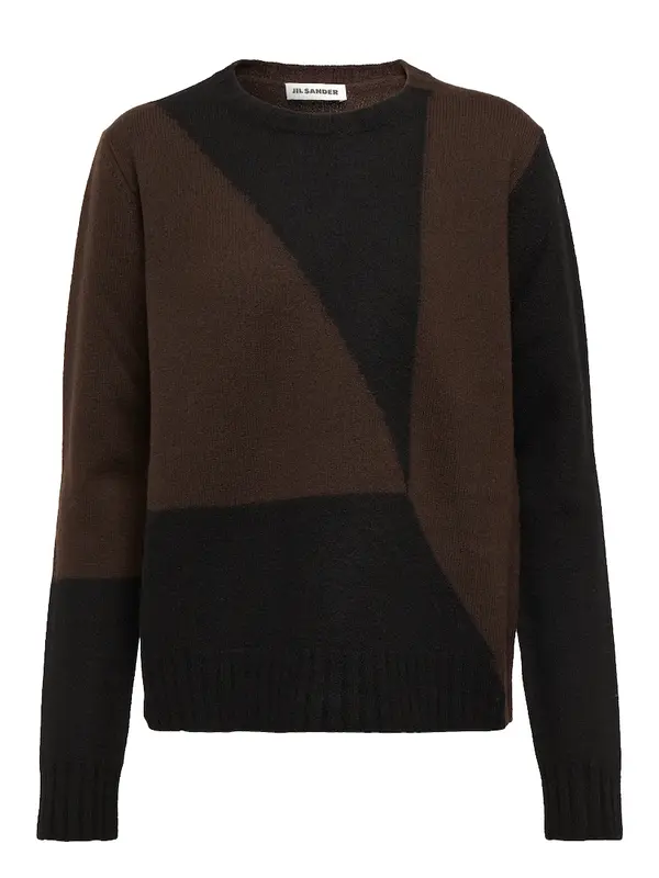 JIL SANDER Intarsia Virgin Wool Sweater - Multicoloured
