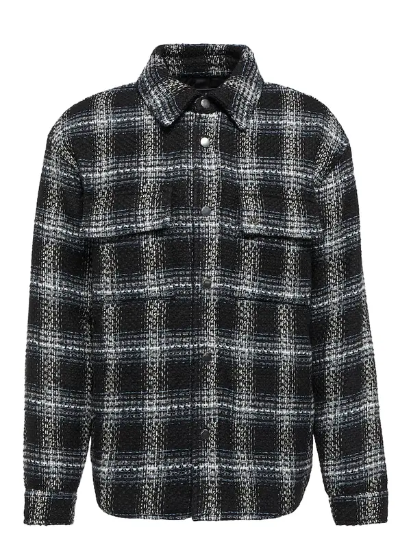 Amiri Checked Overshirt - Black