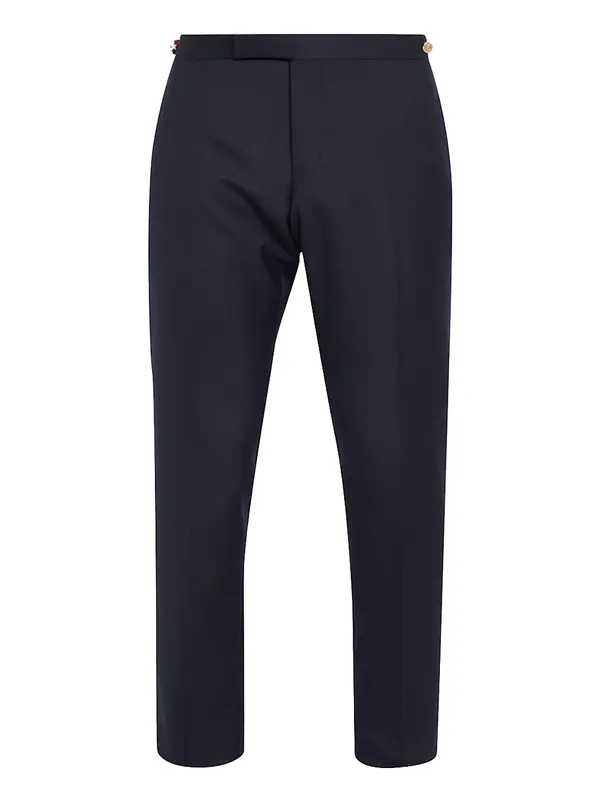 Thom Browne Slim-leg Flannel Trousers - Navy